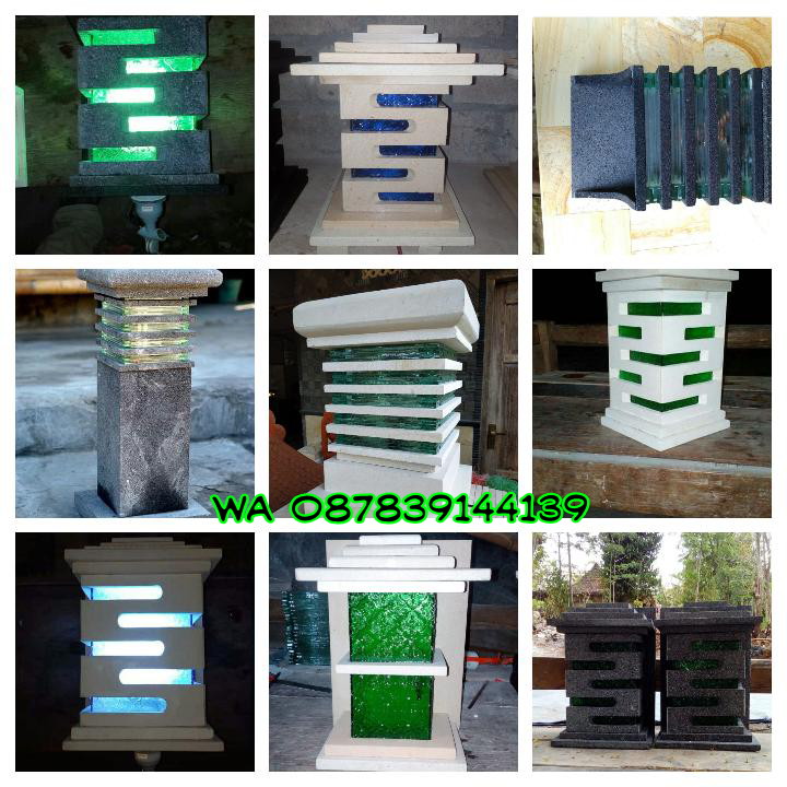 Lampion batu paras jogja minimalis - Ukiran Paras Jogja