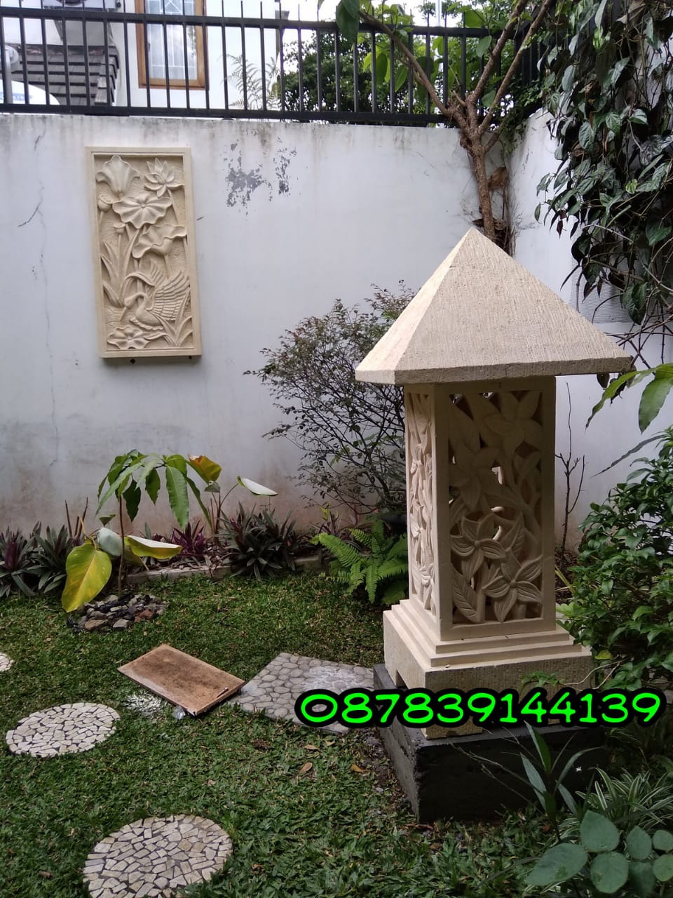 Lampion batu paras jogja minimalis - Ukiran Paras Jogja